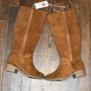 Universal Thread | Shoes | Brielle Microsuede Riding Boots Cognac 65 ...